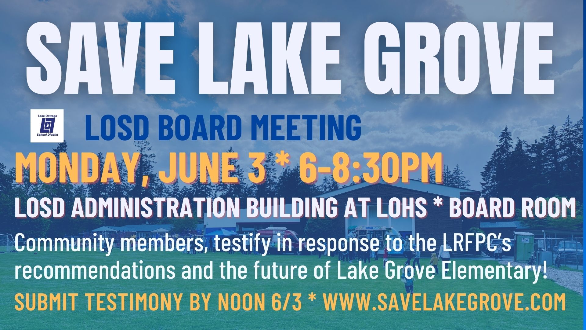 Take Action - SAVE LAKE GROVE!